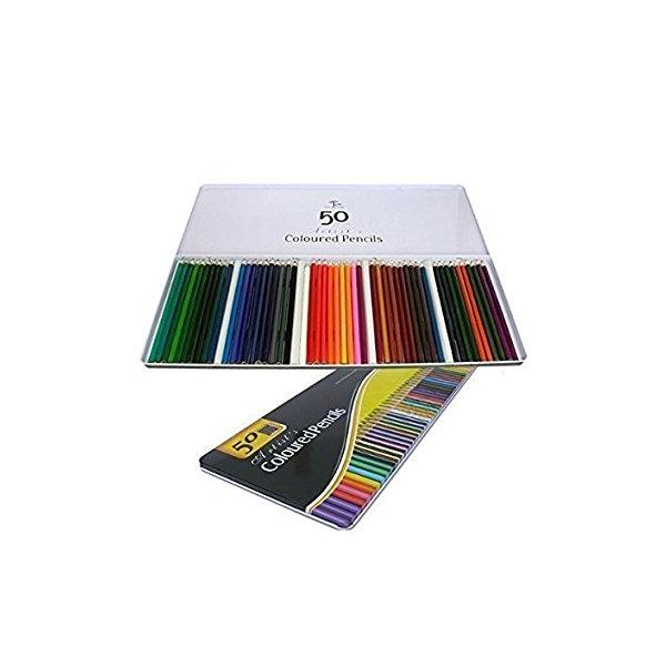 ご覧いただきありがとうございます。今大ブームの塗り絵や、スケッチに！プレゼントとしてもおすすめです！色鉛筆50本セット！40〜45色のセットです。サイズ（約）ケース47.5×18×1cm 色鉛筆17.5cm■注意事項同じ色が重複したり、輸送...