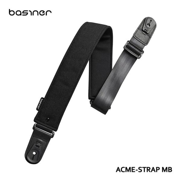 basinerのストラップ「ACME STRAP VITALGRIP」です。ACMEストラップは安全性が非常に高いストラップロック構造”VITALGRIP”を備えており、本体の加工や追加のハードウェアを必要とせず、演奏時のストラップ外れを防...