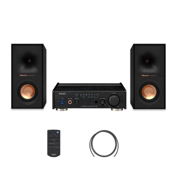 コンパクトなプリメインアンプ【セット内容】TEAC プリメインアンプ AI-303-B/Klipsch R-40M(2本1組)/CANARE スピーカーケーブル 4S6 2m×1(未加工品/被覆剥ぎ&amp;切断が必要)【メーカーサイトより...