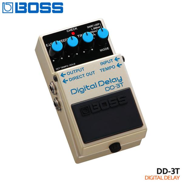 BOSSのデジタルディレイ「DD-3T」です。1986年のデビュー以来、その象徴的なサウンドとシンプルな操作性により、今もなお、世界中のギタリストから高い支持を得ている「DD-3 Digital Delay」。DD-3TはDD-3が持つ不朽...