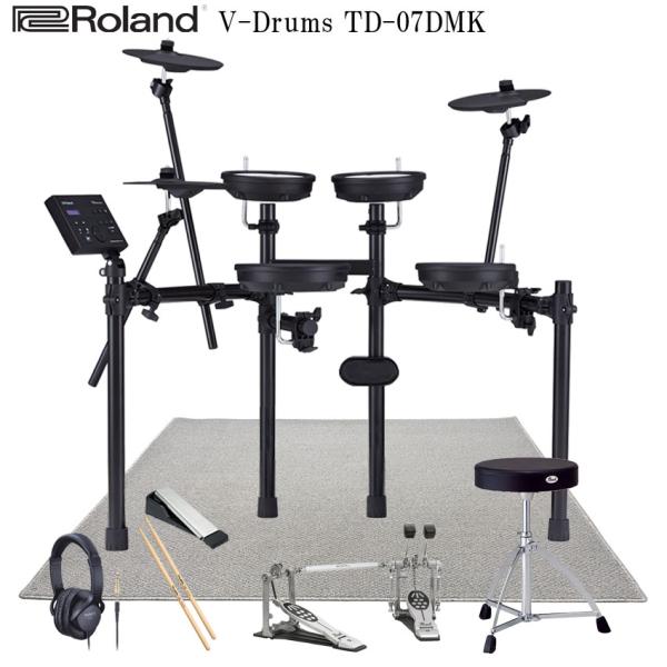 Roland（ローランド）V-Drums　TD-07シリーズ　電子ドラム本商品は、Roland V-Drums 「TD-07DMK」です。TD-07DMKは、コンパクトでありながら、本格的なサウンドと表現力、機能を備えた、TD-07シリーズ...