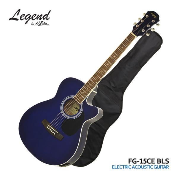 Legend by Ariaのエレアコ「FG-15CE」です。高いコストパフォーマンスで初心者の方に人気の「FG-15」のエレクトリックカッタウェイモデル。3バンドイコライザーと、チューナー機能付きのプリアンプ「MG-30」を搭載しています...