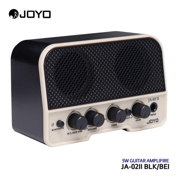 JOYOのコンパクトギターアンプ「JA-02 II」です。レトロなデザインがおしゃれなBluetooth搭載の5W充電式アンプ。コンパクトなサイズながらも、スピーカーを二基搭載し、広がりのあるサウンドを実現しています。Clean/Overd...