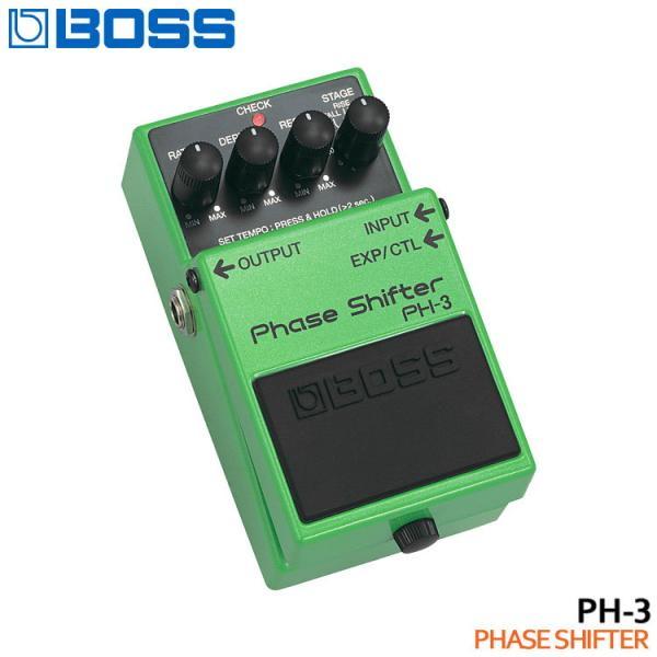 BOSSのフェイズシスター「PH-3」です。回転スピーカーのようにサウンドにうねりを加えるフェイザー。4/8/10/12段の4種のフェイズ・モードに加えてステップ・フェイザーや、無限の上昇/下降感を生み出す「ライズ」「フォール」モードまで搭...