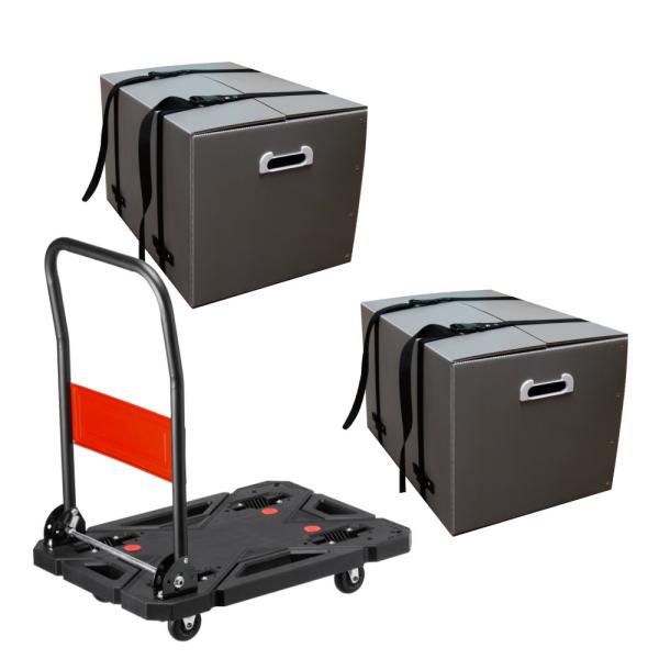 レンタル業者様もご利用中！保管や持ち運びに便利なダンプラケース＋台車セット【販売内容】YAMAHA STAGEPAS600用プラダンケースA式（みかん箱）×2、緩衝材×2、ベルト×4、台車×1ご確認ください。※プラダンケースは消耗品となりま...