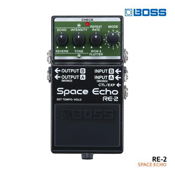 BOSSのスペースエコー「RE-2」です。RE-2は、Space Echoの温かいエコー・サウンドを再現したコンパクト・ペダルです。サウンドと挙動まで再現したRE-2には、ミュージシャンが心地よいと感じるSpaceEchoの魅力が凝縮されて...