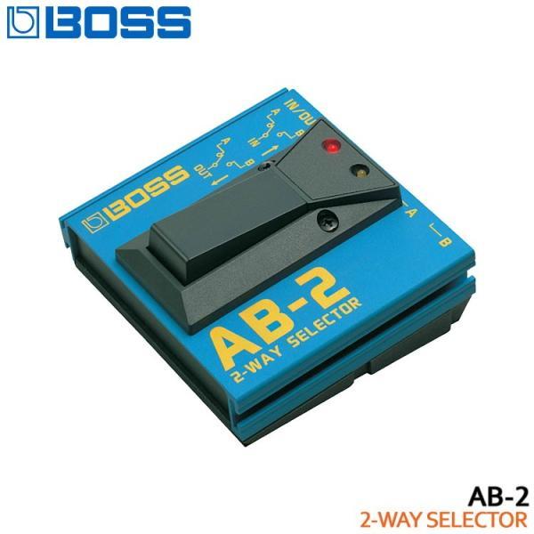 BOSSの2ウェイセレクター「AB-2」です。2IN/1OUT、1IN/2OUTのどちらでも使用できるABセレクター。A/B端子に2本のギターを接続すれば、ギターを持ち替えた際にフット操作で入力切り替え可能。また、A/B端子にそれぞれギター...