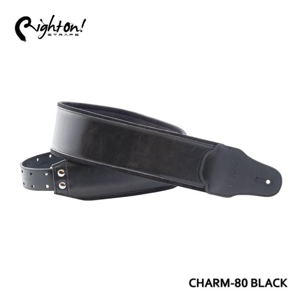 RightOn! STRAPSのBASSMAN Seriesストラップ「CHARM-80 BLACK」です。シンプルな色とデザインが特徴のスタイリッシュなCHARMに幅8cmのモデルがラインナップ。より肩への負担を少なくし、見た目の存在感を...