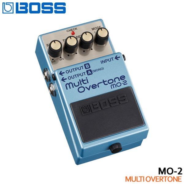 BOSSのマルチオーバートーン「MO-2」です。原音に新たな倍音を加えることで厚みと広がりを与える独創的なコンパクト・ペダル。MODEの切替で、12弦ギターの広がりから、管楽器のような透明感、オルガンの重圧感まで響きを自在にコントロール可能...