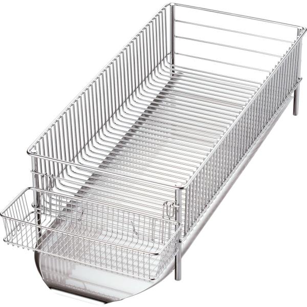 Size:スリム_Style:単品_PatternName:横置きタイプ ラバーゼ(La Base) NEW 水切りかごスリム 横置タイプ 3点セット DLM-8775セットサイズ:530×218×140mm、水切りかごスリム:450×21...