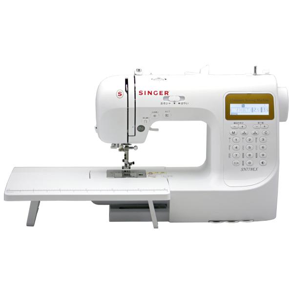 SINGER コンピュータミシン(数字・アルファベット・ひらがな縫い可能) SN778EX本体サイズ:幅40.4×奥行18.8×高さ29.8cm●本体重量:5.8kg自動ボタンホール●止め縫いボタン●針上下ボタン定格:100V(50/60H...