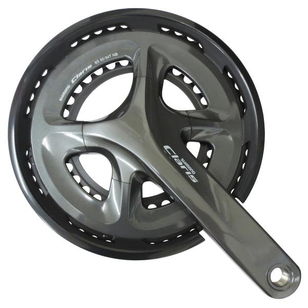 Size:165mm シマノ FC-R2000 クランクセット チェーンガード付き 50/34 165mm 2/8S EFCR2000AX04Cタイプ:2ピースクランク(4アーム)、リア対応スピード:8スピード、歯数構成 :50x34T/ ...