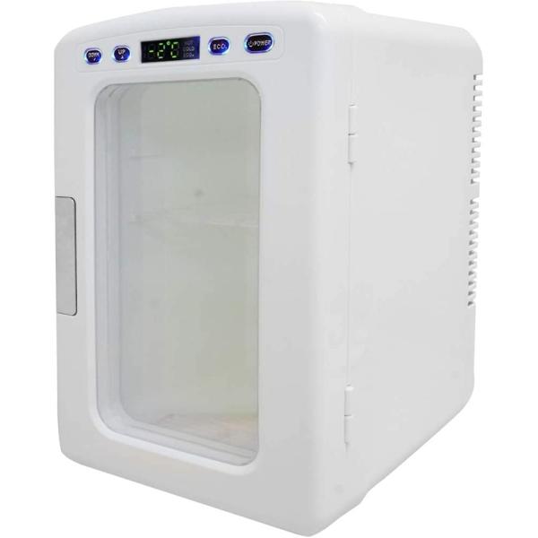 Color:ホワイト UP STORE 冷温庫 小型冷蔵庫 10L 中身が見える 氷点下-2〜60℃まで設定可能 保温 保冷 ポータブル 家庭用ACコード 車載用DCコード (ホワイト)サイズ：幅240×高さ395×奥行き295mm 仕切り...
