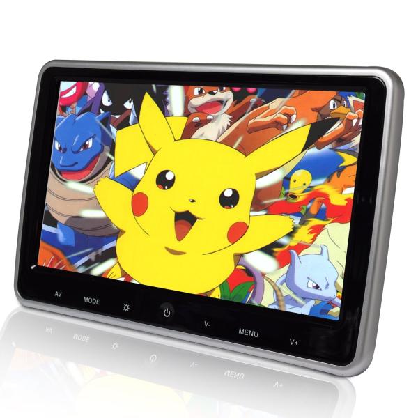 LOSKAヘッドレストモニター 対応 10.1インチリアモニター WSVGA1024*600pixelの 映像入力対応/IRヘッドホン対応 日本語説明書付き スピーカー内蔵 取付簡単「DVD無しタイプ」【ヘッドレストモニター★10.1インチ...