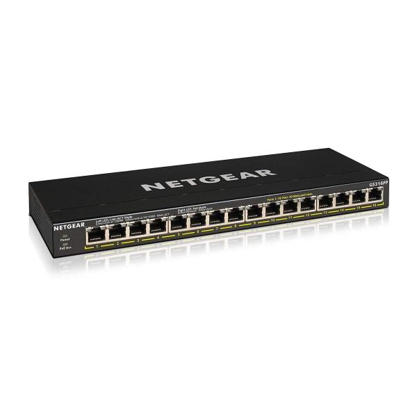 Style:16ポート 【正規品】 ネットギア NETGEAR スイッチングハブ 16ポート 1G PoE+ (183W) 金属筐体 静音ファンレス メーカー3年保証 アンマネージスイッチ GS316PP-100AJS小規模オフィスや家庭内...
