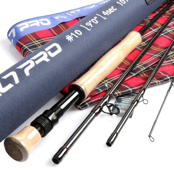 Maxcatch Saltpro 海釣りフライロッド 海水8/9/10wt 9ft ソルトウォーター用 釣り竿 (4ピース シーブルー（10wt 9ft ）)AAAコルクハンドルCNCカットソルトウォーターリールシートFUJI　Alconi...