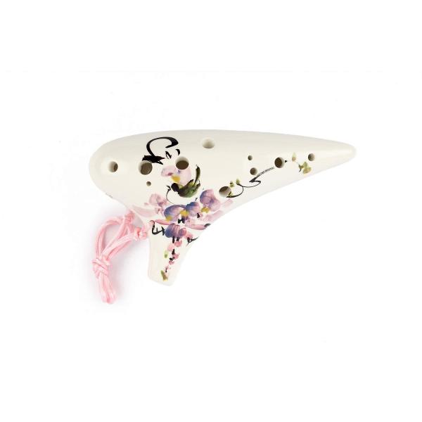 TNG オカリナ シングル 12穴 アルト C調 Ocarina 高級 管吹奏 楽器 台湾製 AC (釉色 フジ 藤の花)1. 高品質な手作り工芸品 台湾の熟練職人による手作りで、白雲土を使用した高品質な管楽器です。TNG社のオカリナは、国...