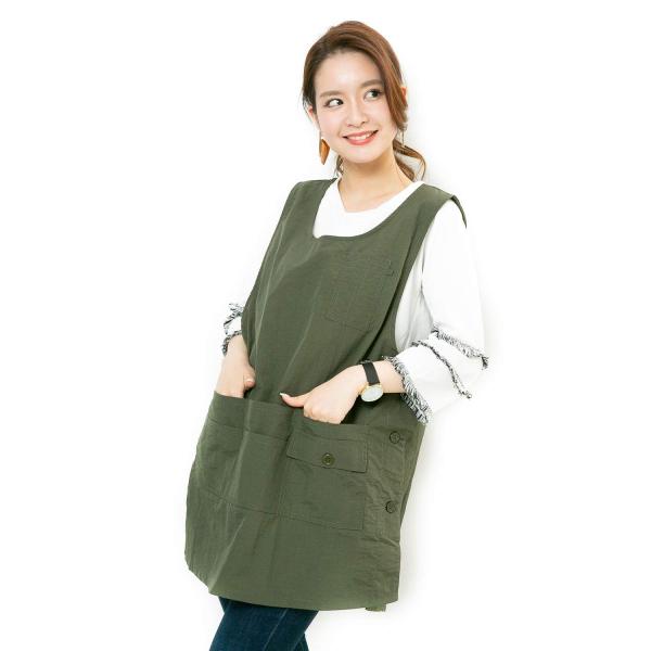 Color:グリーン エプロン レディース メンズ ショート お尻が隠れる ミニ丈 カフェエ ゆったり ナイロン トリミングエプロン タブリエ シンプル 無地 レディース 女性用 保育士 トリマー?【汚れに強いナイロン素材】撥水性に優れたナ...