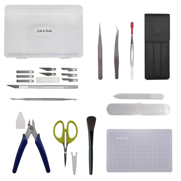 Cali＆Brita 【2025改定モデル】 1ランク上の工具セット プラモデル 鉄道模型 ガンプラ 精密ピンセット ハサミ ニッパー ガラスヤスリ デザインナイフ 他プラモデルや鉄道模型等を製作する1ランク上のアイテムを集めたホビー用工具...
