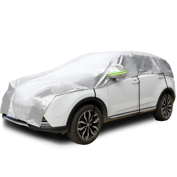 Size:ハッチバック 対応 Konnfeir 車カバー ハーフ カーカバー ボディーカバー 自動車カバー 車体カバー ハーフカバー 防水 防塵 UVカット ハーフ車カバー 210Dオックスフォード生地 (ハッチバック 対応)ハッチバック対...