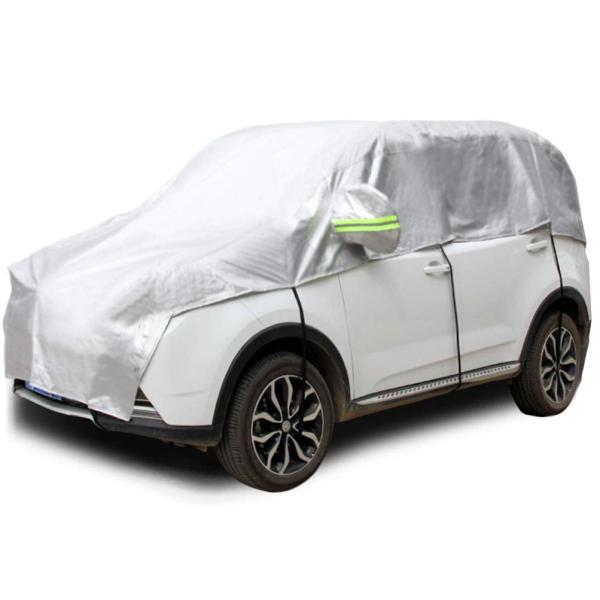 Size:軽自動車 対応 Konnfeir 車カバー ハーフ カーカバー ボディーカバー 自動車カバー 車体カバー ハーフカバー 防水 防塵 UVカット ハーフ車カバー 210Dオックスフォード生地 (軽自動車 対応)軽自動車対応サイズ：車...