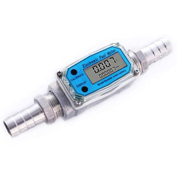 MaterialType:ステンレス鋼 FUYINデジタル流量計 デジタルタービンメーター ガソリン/重油/軽油/灯油/メタノール 流量計測 ポータブル バッテリー式 簡単操作 小型 高精度 ニップル付属◆現場で瞬時・積算・総積算流量が同時...