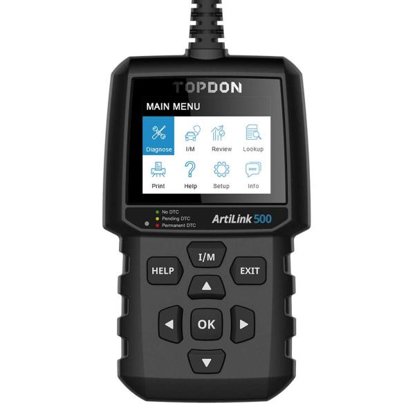 TOPDON AL500 obd2 故障診断機 自動車スキャンツール obd2コードリーダー BMW/BENZ/AUDI/VWなど フルobd2機能 OBD2システムの故障コードの読取/消去 チェックエンジンランプの消灯 【日本語表示】[チ...