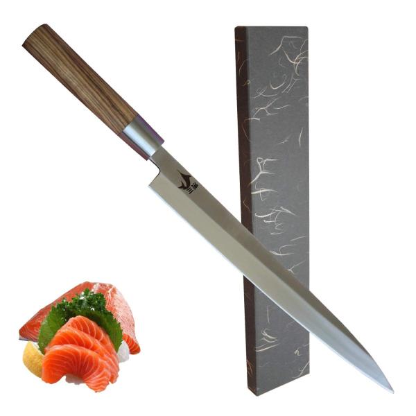 Size:270 漁川 柳刃包丁 関西型刺身包丁 【6Cr16MoV鋼】 【刃渡270】 右利き 料理用 魚刺身料理 (270)◎刺身包丁　刺身は家庭用の三徳包丁で切っても切れますが、切り口が全然違います。釣った魚を美味しく食べるには刺身包...