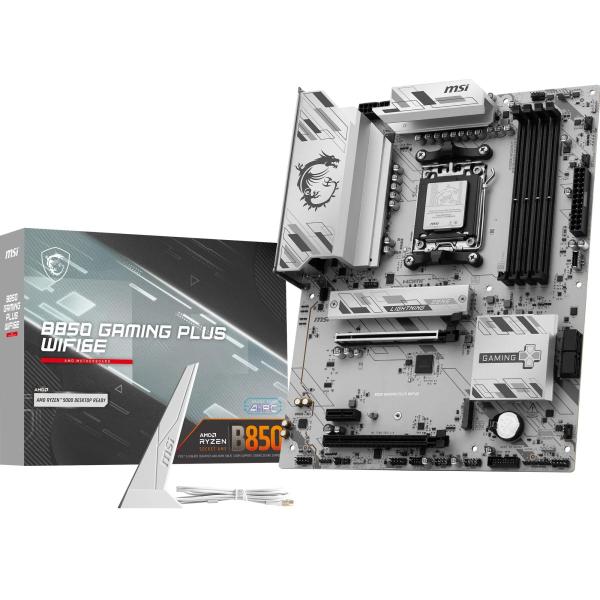 Size:ATX_Style:GAMING PLUS WIFI6E/ATX/ゲーミング/白 MSI B850 GAMING PLUS WIFI6E ATXゲーミングマザーボード MB6801AMD B850チップセット搭載、AMD Ryze...