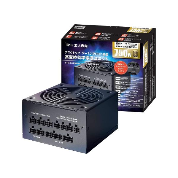 Style:1. 750W/ゴールド/フルプラグイン/セミファンレス 玄人志向 電源ユニット 750W ATX 電源 80 PLUS ゴールド PC電源 フルプラグイン セミファンレス KRPW-GA750W/90+【定格出力】750W【8...