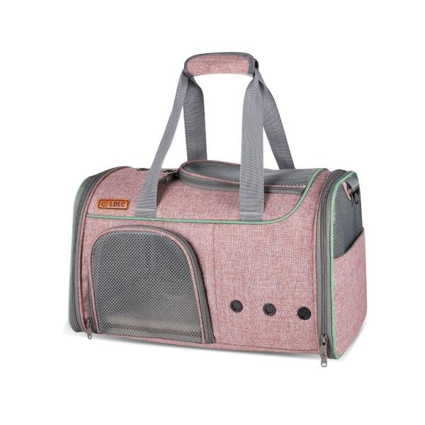 PETCUTE猫 キャリー ペットキャリーバッグ ショルダー 通気性 マート付き 荷重7kg 折りたたみ 手提げキャリーバッグ 自動ロック式ファスナー 車載/ドライブ/キャンピング/旅行/通院/災害避難用 ペットバッグ 中・大型猫用・小型犬...