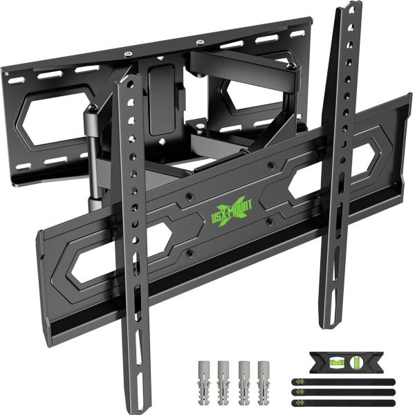 Size:26-65型テレビ対応 USX MOUNT 壁掛けテレビ 金具 32-70インチ対応 耐荷重50kg フルモーション式 中大型 テレビ壁掛け金具 tv壁掛け金具 アーム ＆ かべかけ金 具 移動式 LCD LED 液晶 前後 上下...