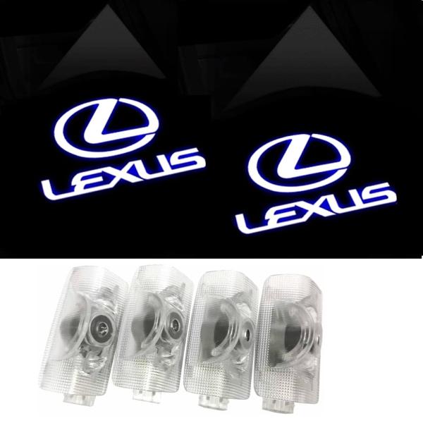 Color:01-4個セット 4個セット HD カーテシライト ドアウェルカムライト カーテシランプ レーザーロゴライト LEDロゴ投影 適応 レクサス LS ES IS LX RX GX 車用カーテシ 角度調整機能付き (01-4個セット...