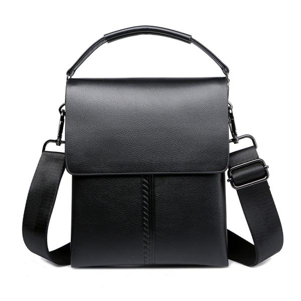 Color:ブラック [Ｗｈａｔｎａ] 革 セカンド バッグ メンズ 3way 斜め掛け 手提げクラッチ ショルダーバッグ ハンドストラップ付 ショルダーベルト付 3室仕切 厚 手 レザー 結婚式 ビジネス フォーマル 冠婚葬祭 紳士用 自...