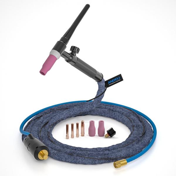 ANDELI LIFT TIG溶接トーチ 140Amp WP-17V溶接機トーチ TIG溶接ガン TIG溶接装置ツール ANDELI MIG-250ME MCT-416用空冷式WP-17V 140AmpLift TIG溶接用TIGトーチ長:...