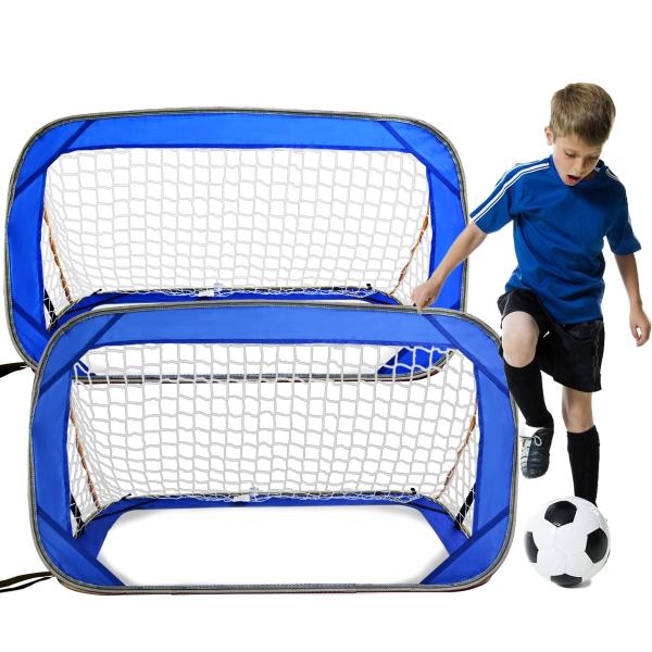 OKAYES サッカーゴール ポップアップ式 折りたたみ 子供用 室内 屋外 ミニゴール ポータブル 120×66×66cm【サッカーゴール ポップアップ式で超簡単設置】 工具なしで瞬時に設置完了。ポップアップ式を採用し、広げるだけでサッカ...