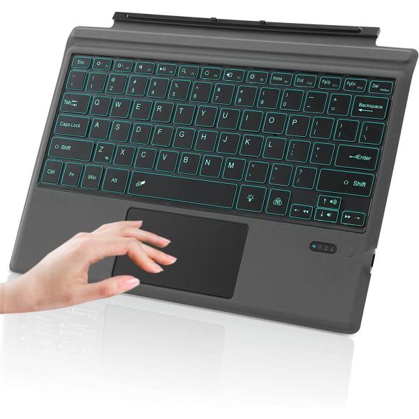 Size:SurfacePro7/Pro6/Pro5/Pro4_Color:バックライト付き Surface Pro 7/Pro 7+/Pro 6 /Pro 5/ Pro 4/Pro 3 キーボード バックライト付き タッチパッド搭載 サー...