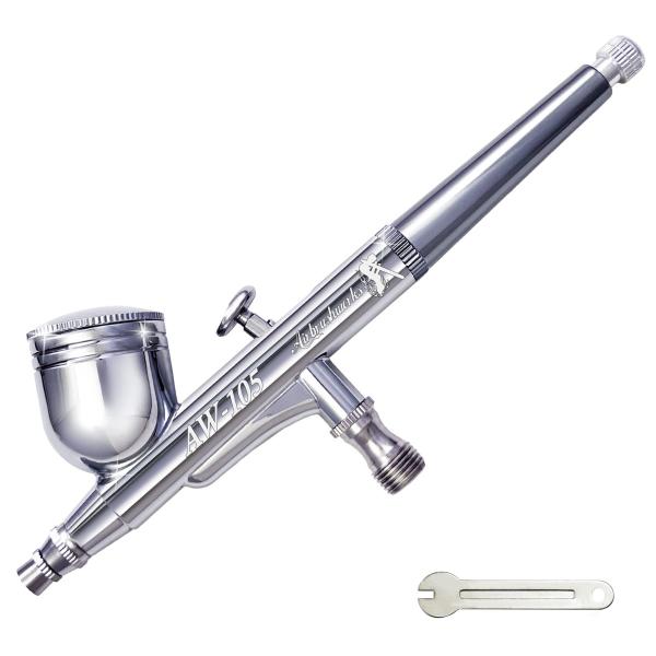 Size:AW-105 口径0.5mm 【エアブラシワークス】エアブラシAW-105 ハンドピース 口径0.5mm ダブルアクション エアーブラシ (AW-105 口径0.5mm)【プロ監修のJAPANメーカー】エアブラシワークスAWシリー...