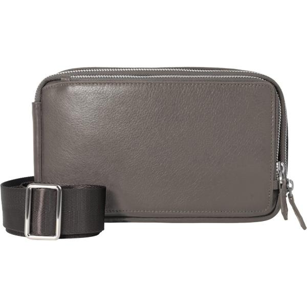 Color:etain [Dom Teporna] ボディバッグ メンズ 本革 イタリアンレザー コンパクト 2WAY 縦 横 前掛け クラッチバッグ ショルダー カバン 斜めがけバッグ エタン[ブランド]Dom Teporna ドンテポー...