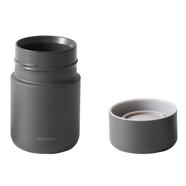 Color:スレートブラック_Size:200ml マーナ (marna) Everywhereマグ 200ml (マグカップのような飲み心地) 真空2層 広口 (保温/保冷) マグボトル 水筒 小さめ ステンレスボトル コーヒー スレート...