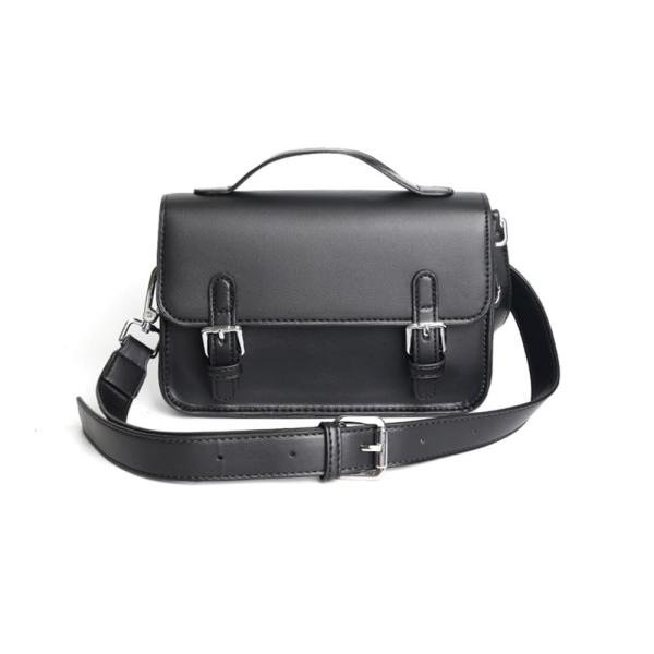 Color:黒B [Ｗｈａｔｎａ] 革 ミニショルダーバッグ メンズ 3way 斜め掛け胸バッグ 手提げ 手持げ セカンドバッグ カジュアル フォーマル ビジネス 通学 通勤 肩掛け 自転車かばん プレゼント男性1、【仕様】重さ約0.3KG...