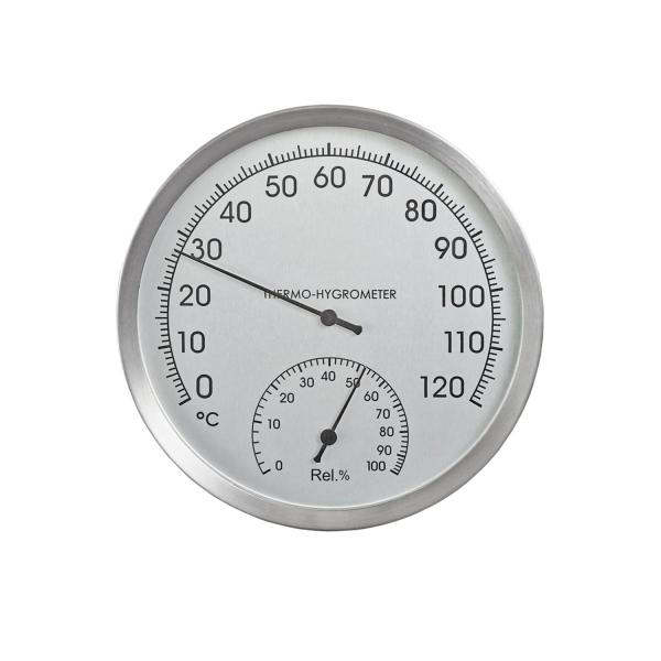 【MILAAM】サウナ 温湿度計「FET」 耐熱 耐湿 壁掛け 吊り下げ アナログ 小型 温度計 湿度計 ステンレス製【測定範囲】温度:0?120℃、湿度:1?100%RH 【測定精度】温度:±2℃、湿度:±5%RH【測定方式】温度:バイメ...