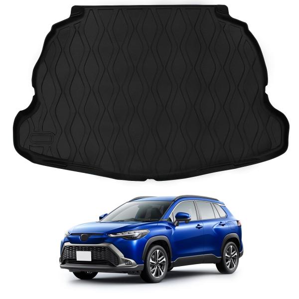 Size:トヨタ カローラクロス-ラゲッジマット トヨタ 新型カローラクロス 10系 ラゲッジマット 車種専用設計 corolla cross 2WD専用 トランクマット ラゲージトレイ TPE素材 防水 耐摩擦 耐汚れ 3Dカーゴマット ...