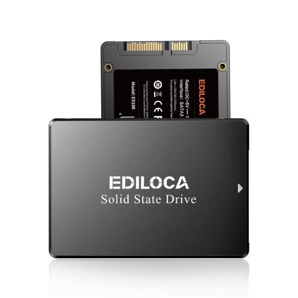 Style:ES106 - 2.5インチ SATA_Size:4TB EDILOCA ES106 SSD 4TB 2.5インチ 7mm SATA3 6Gb/s 3D NAND採用 内蔵型SSD エラー訂正機能 低消費電力 耐震 耐衝撃 3年...