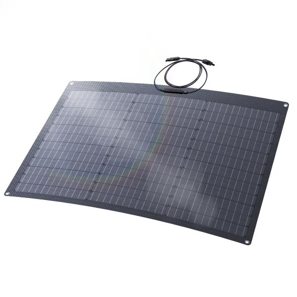 Size:50W 【耐久25年・ETFE素材】LVYUAN(リョクエン) 単結晶 ETFE 柔性 据置型 50W フレキシブルソーラーパネル 太陽光パネル 曲げ可能 防水防塵 車中泊 野外 災害対策 変換効率23% 超薄型 超軽量 地震停電...