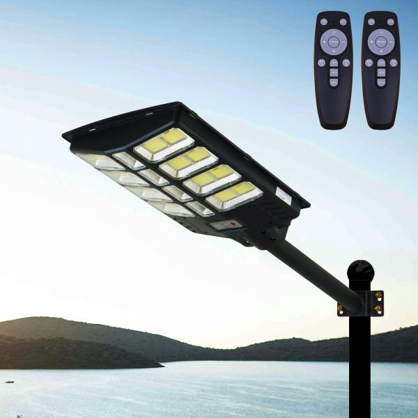 Size:1800W YQL 大型 ソーラーライト 屋外 1800W LED 街路灯 太陽光 ライト 外灯 投光器 門灯 ガーデンライト 防水 駐車場 防犯照明 人感センサー 動体検知 夜点灯 昼消灯 白色 ホームビジネス 庭園 通路 パテ...