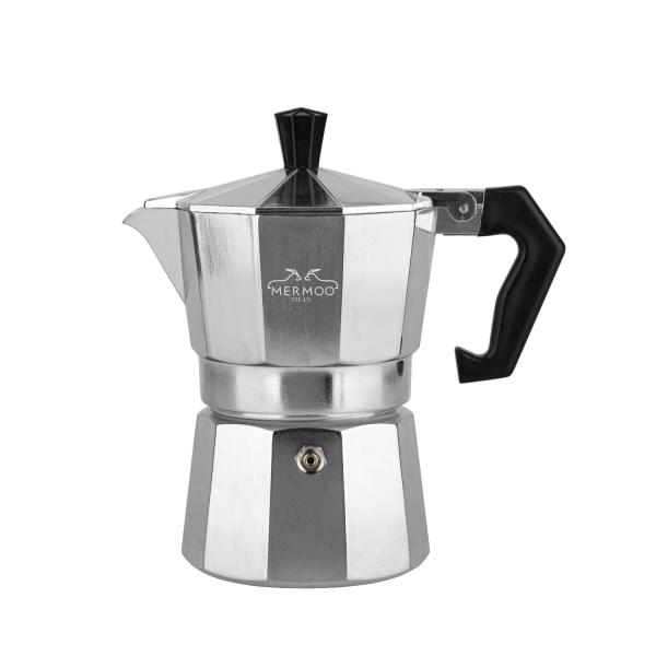 Color:シルバー（3Cup） MERMOO YILAN (メルムー・イーラン) 直火エスプレッソメーカー 3Cup 150ml モカポット アルミ コーヒーメーカー アウトドア コーヒー エスプレッソマシン【クラシック直火エスプレッソメ...