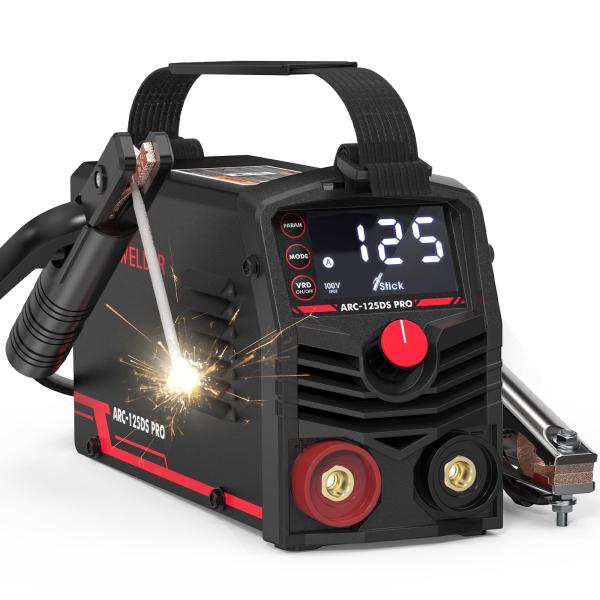 YESWELDER 溶接機 100V ミニポータブル溶接機 アーク/LIFT TIG 直流インバーター小型 大型クリアLEDスクリーン 初心者向け 125A軽量 使用率オーバー防止機能 ARC-125DS 専用235×130×94mm精巧な...