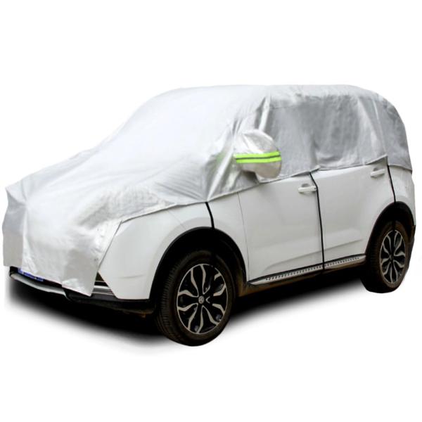 Size:軽自動車 Konnfeir 車カバー ハーフ カーカバー ボディーカバー 自動車カバー 車体カバー ハーフカバー ハーフ車カバー アルミニウムフィルム生地 薄手のコットン裏地(軽自動車)軽自動車対応：車長約320cm~340cm/...