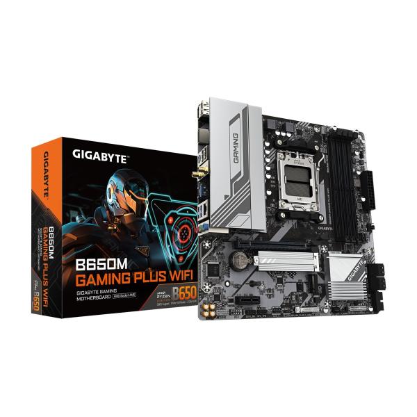 GIGABYTE B650M GAMING PLUS WIFI AMD Ryzen 9000/8000/7000シリーズプロセッサー対応 Socket AM5 Micro-ATX マザーボード MB6616AMD B650チップセット搭載。...